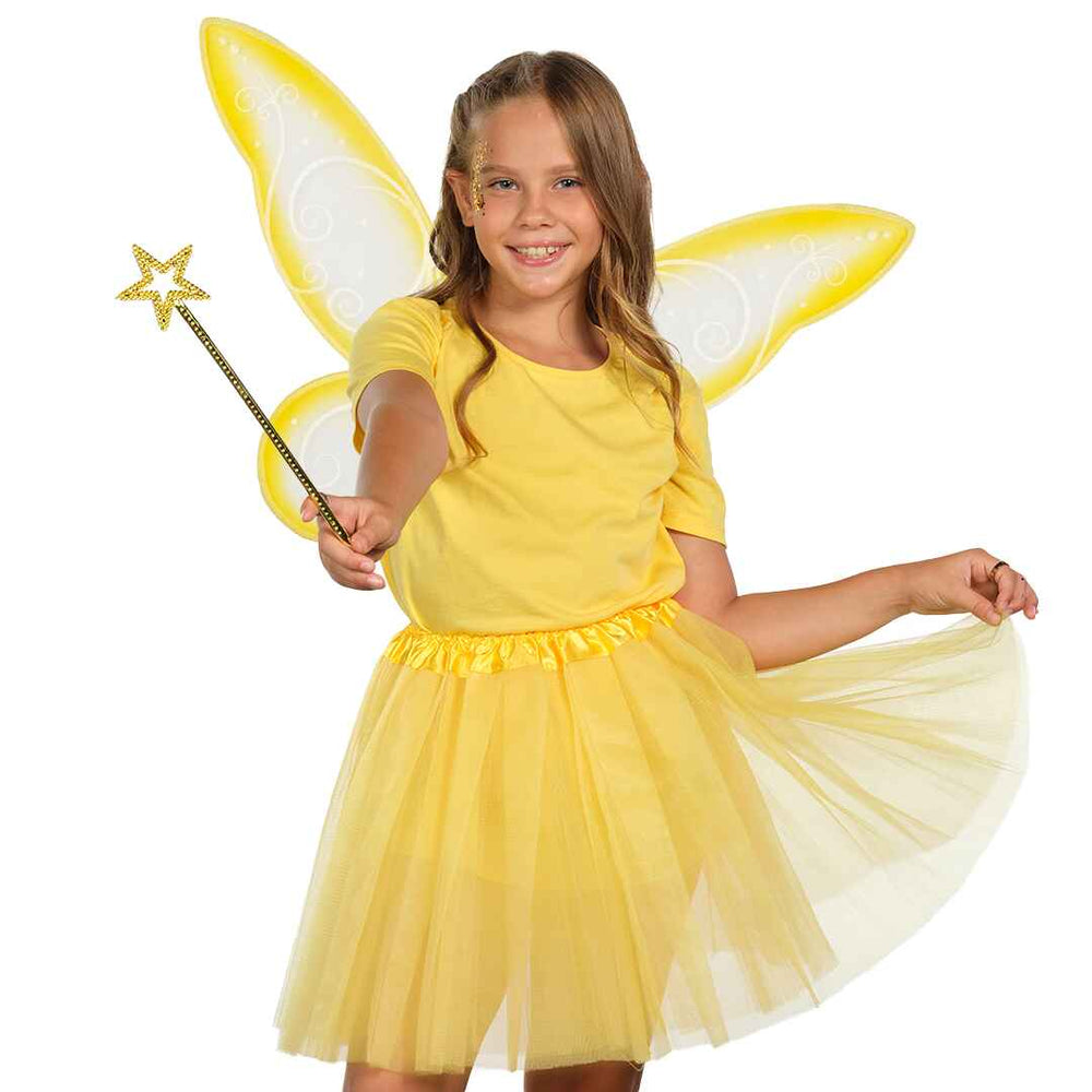 Gold Fairy Wings - Fairy Costume Accessories for Women - FUNCREDIBLE