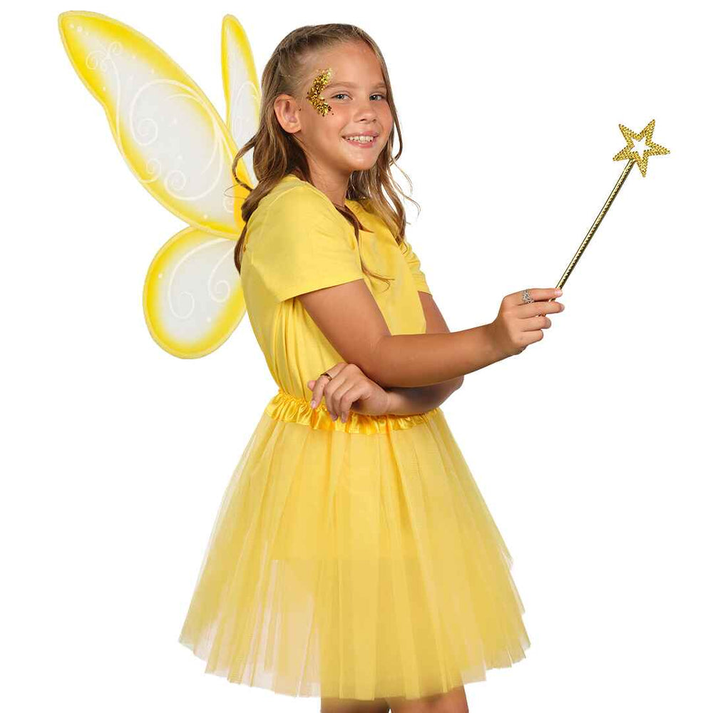 Gold Fairy Wings - Fairy Costume Accessories for Women - FUNCREDIBLE